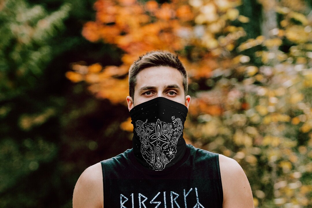 Berserker Neck Warmer, Viking Clothing Neck Gaiter, Norse Mythology ...