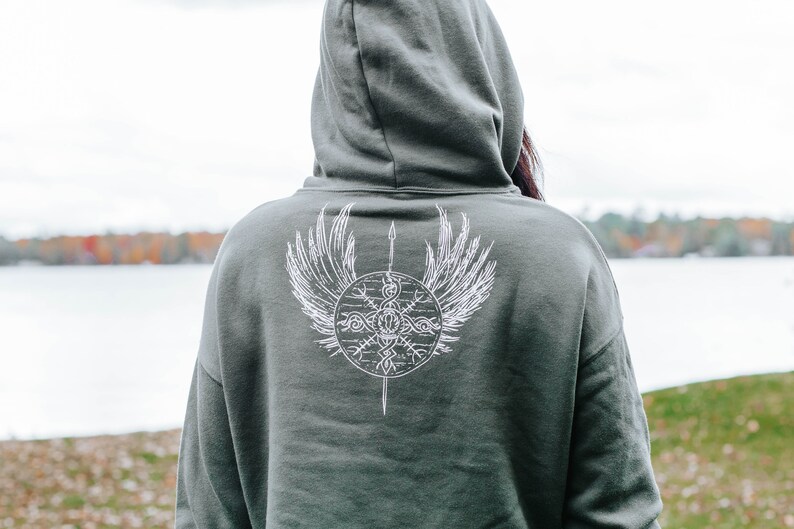 Valkyrie Cropped Hoodie Viking Shirt Aesthetic Clothing Pagan - Etsy