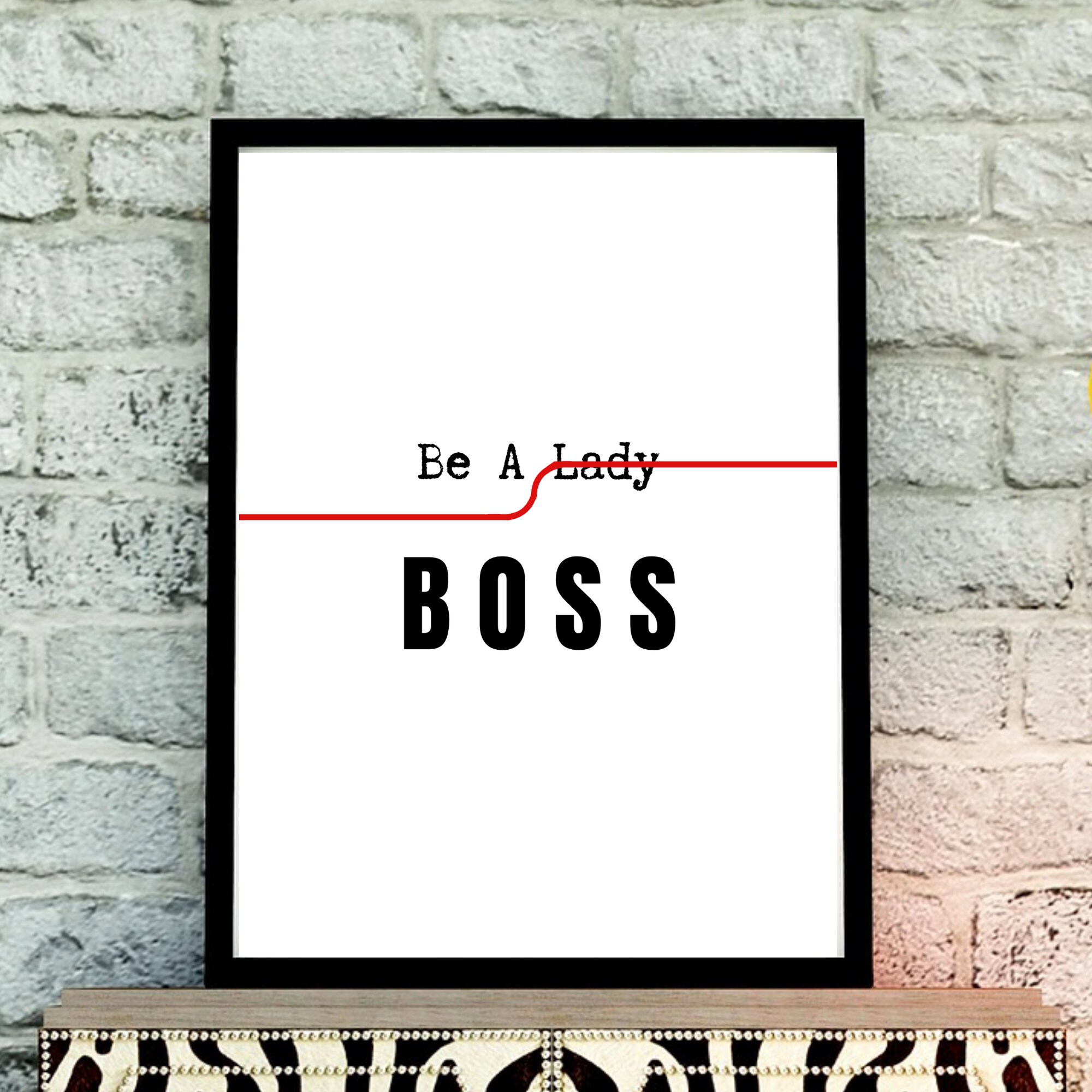 Motivational Quote Be A Boss Quote Print Printable Wall | Etsy