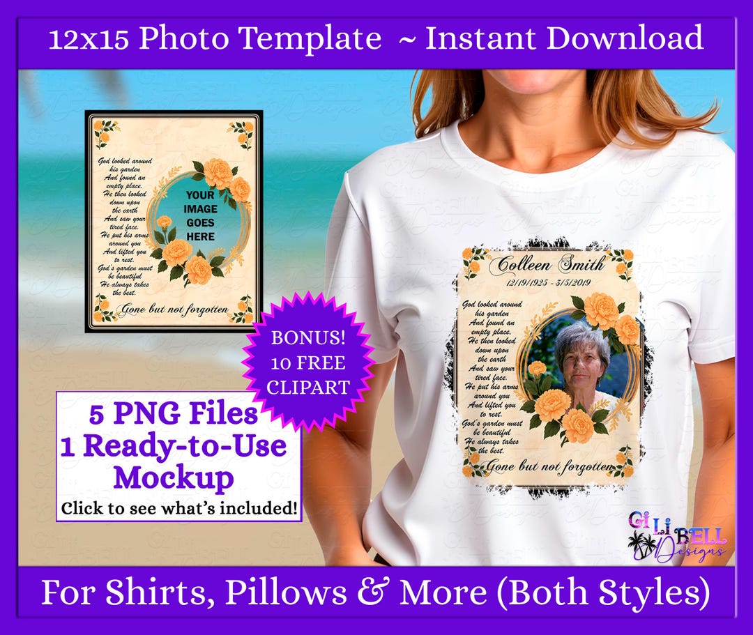 Gone but Not Forgotten Memorial PNG, Peach Carnations & Poem for T ...