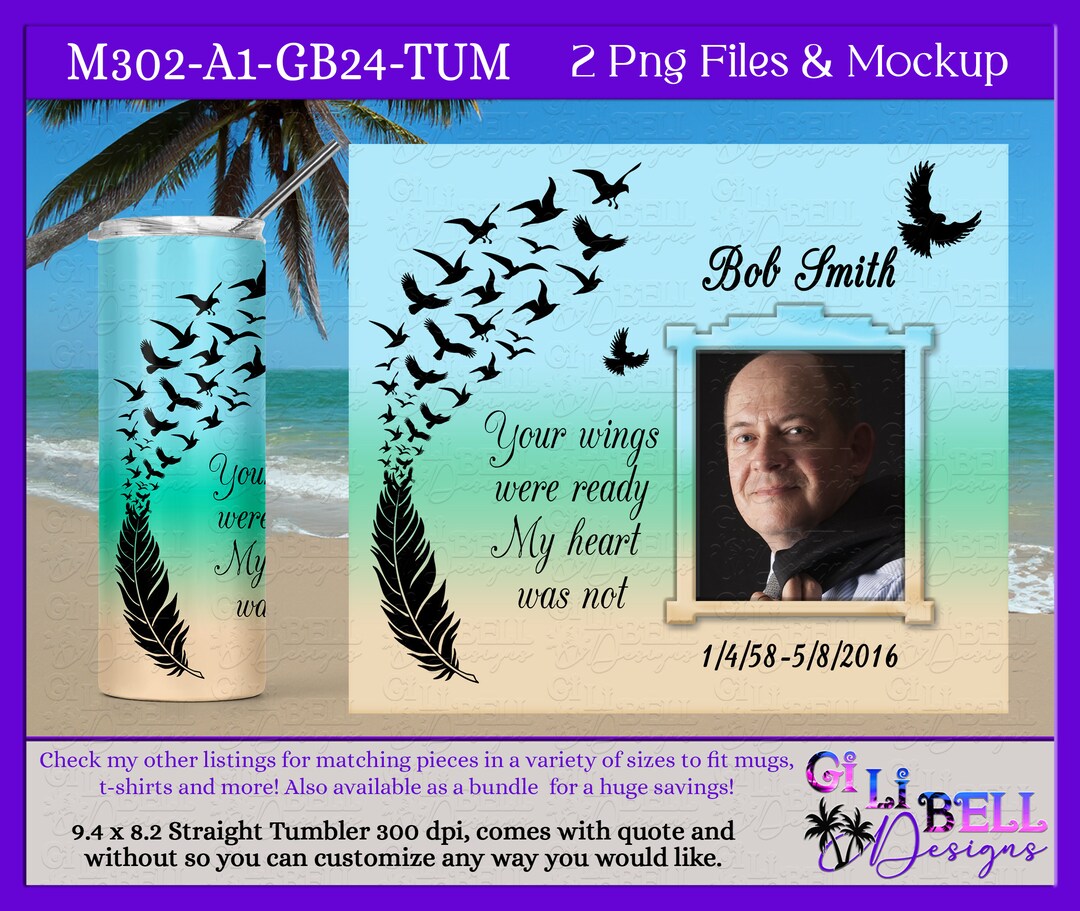 Wings Were Ready Memorial Digital Design RIP, Feather Birds Peace Doves ...