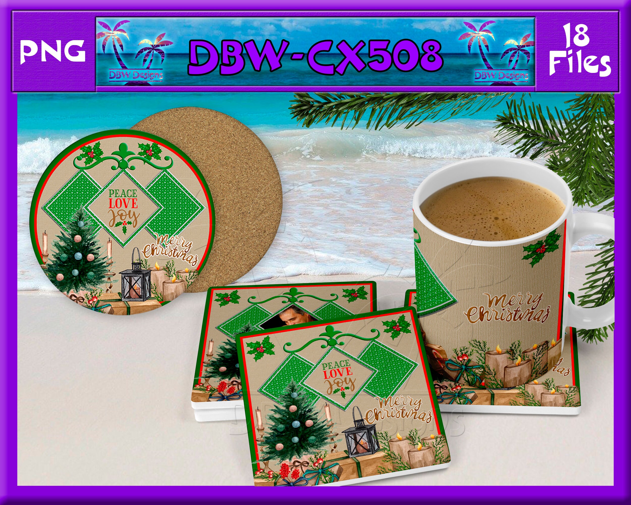 Vintage Christmas Photo Template Digital Design Retro Presents - Etsy