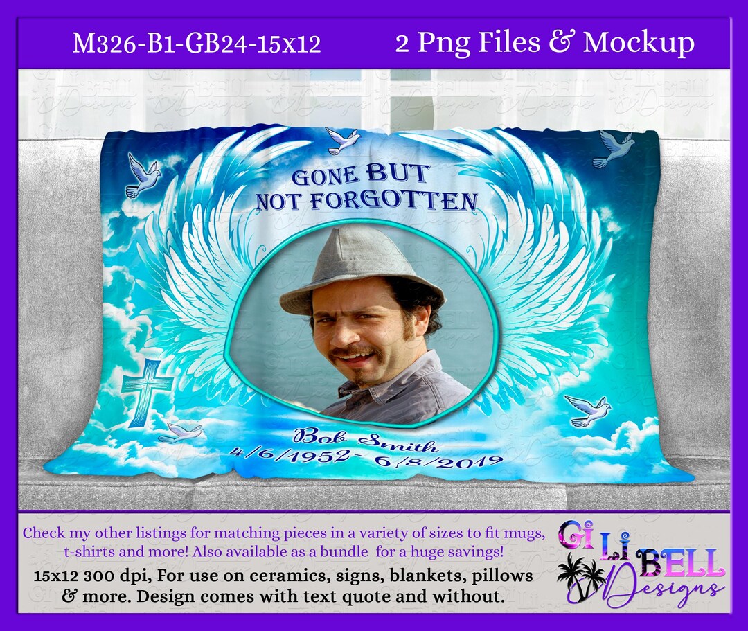 Memorial DIGITAL Design Blue Angel Wings Memorial Sublimation DIGITAL ...