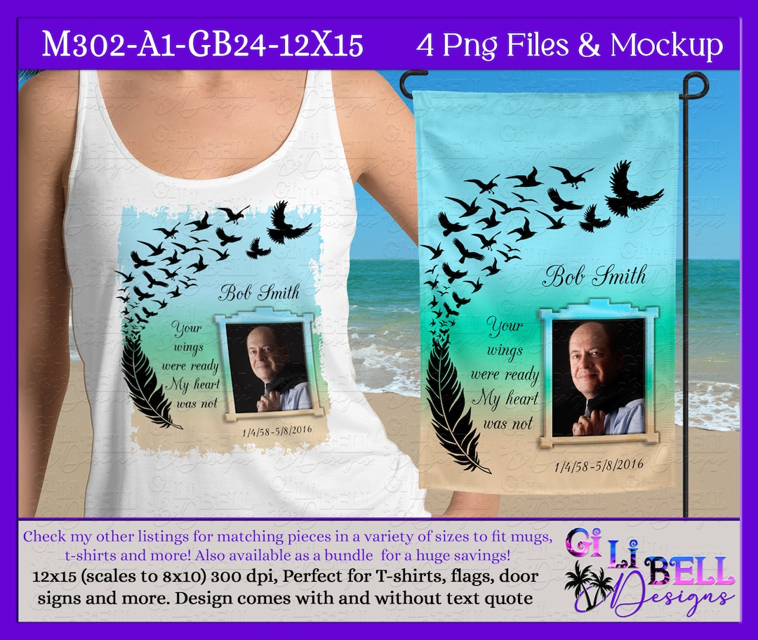 Wings Were Ready Memorial Digital Design RIP, Tribute, Feather Birds ...