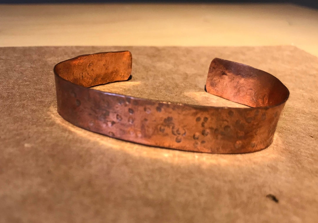 Simple Textured Copper Adjustable Bracelet - Etsy Hong Kong