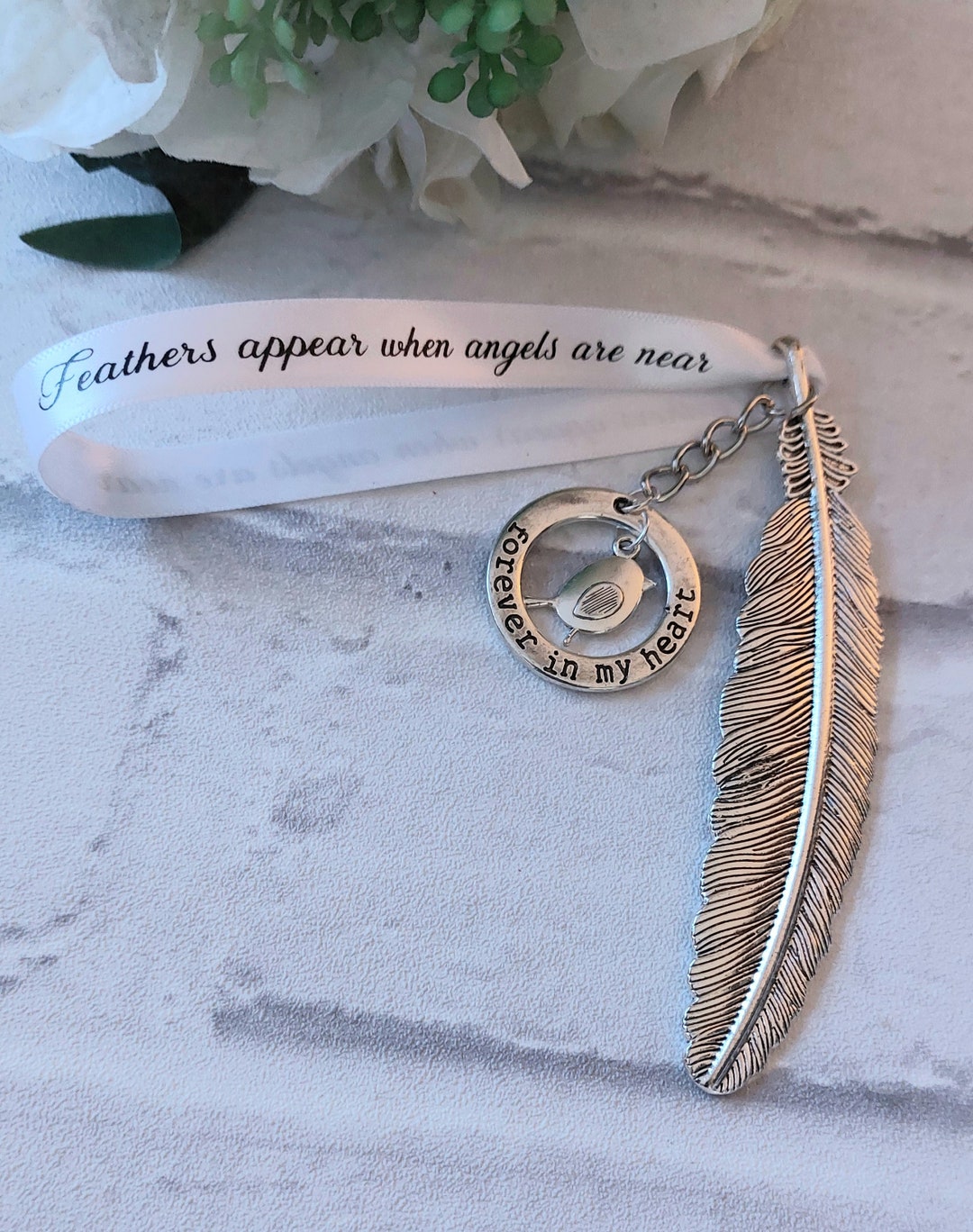 Feather Robin in Loving Memory Memorial Gift, Dad, Mum , Grandad ...