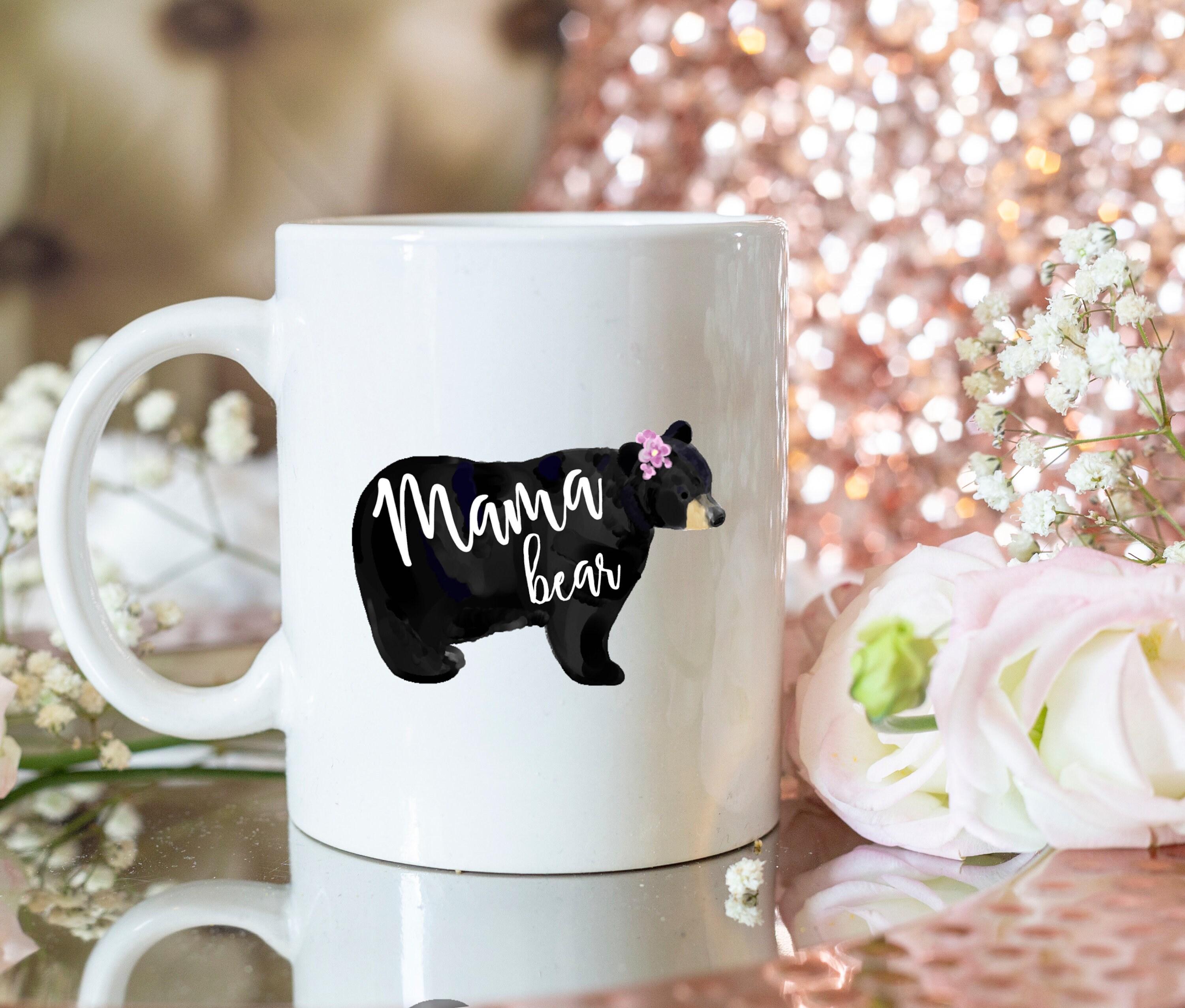 Mama Bear Mug. Baby Shower Gift for the Mom to Be. Mom Coffee Mug. Baby ...