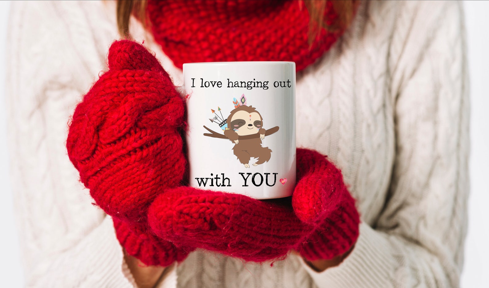 Cute Sloth Mug I Love Hanging Out With You Funny Coffee Mug - Etsy