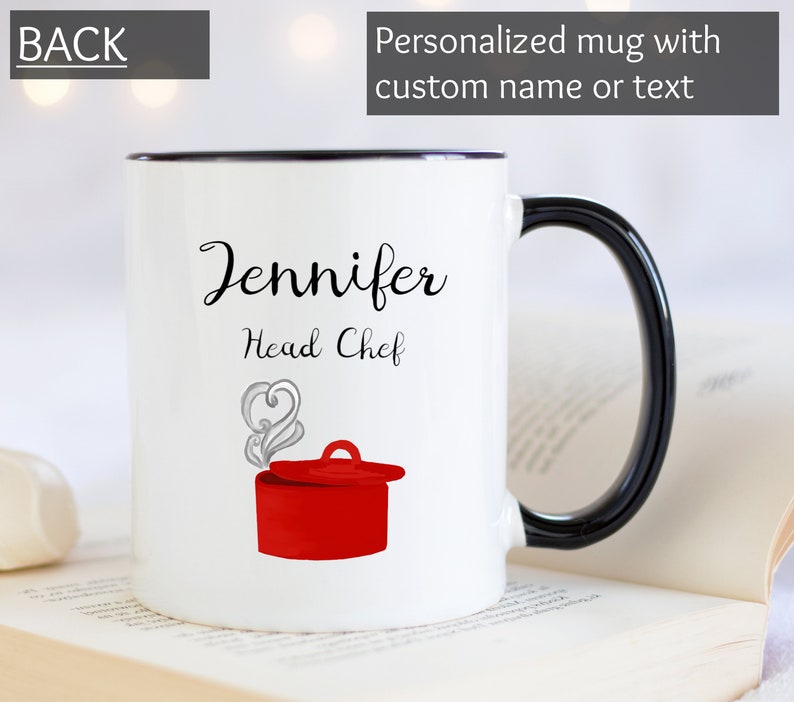 Custom Head Chef and Sous Chef Mug SET Personalized Couple | Etsy