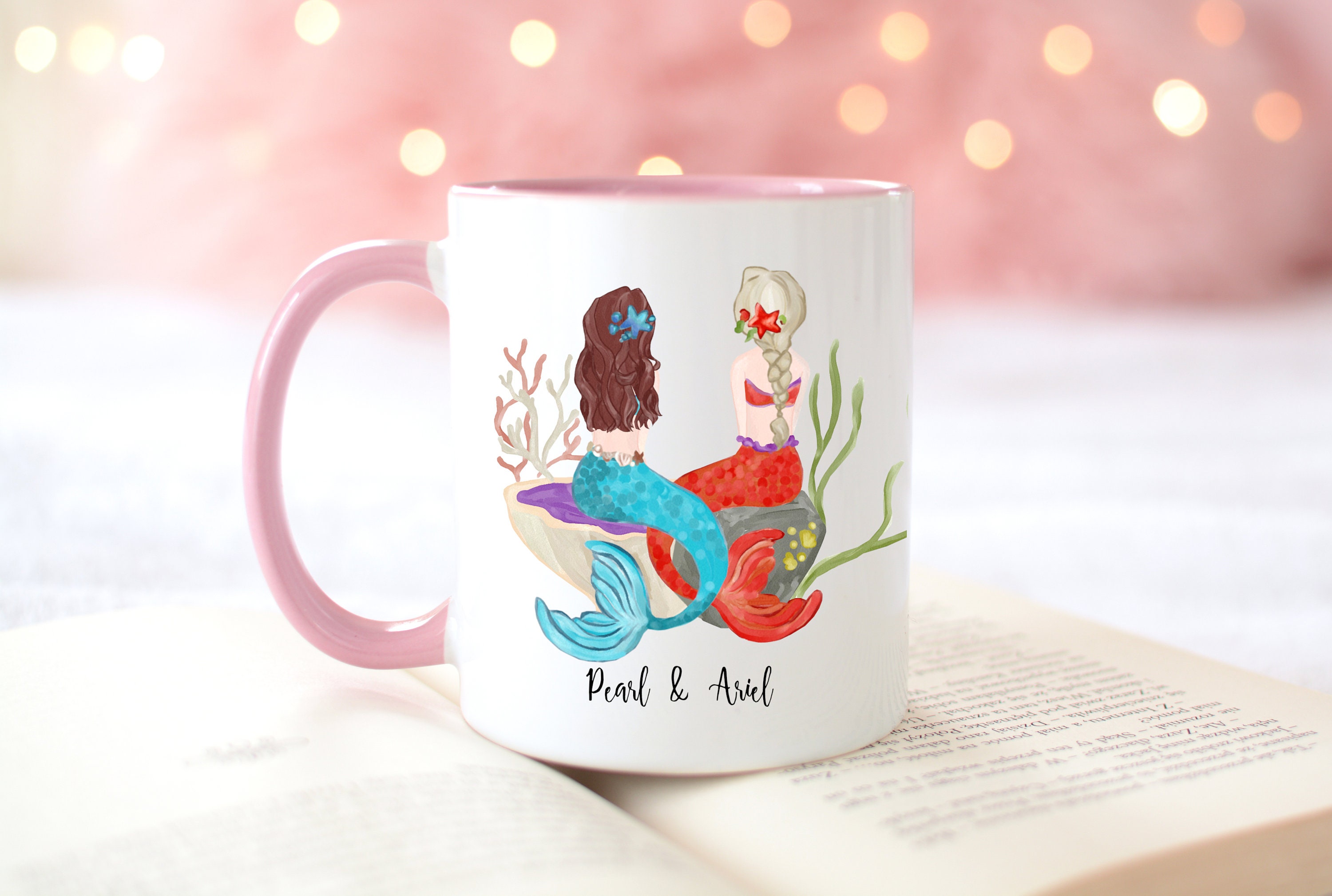 Custom Mermaid Mug Pick Your Hair Mug Personalized Coffee | Etsy