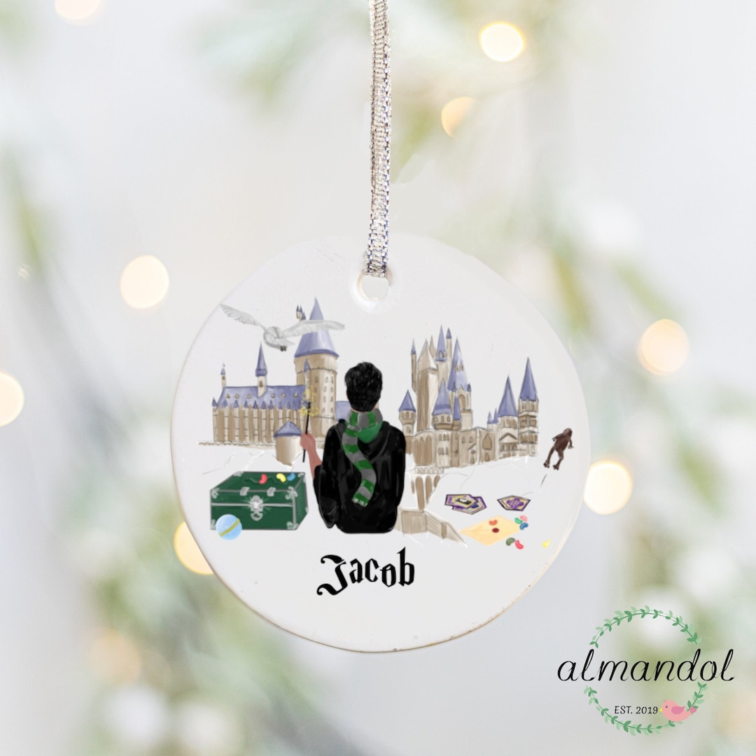 Custom Wizard Ornament, Custom Christmas Gift for Him, Wizard Boy ...