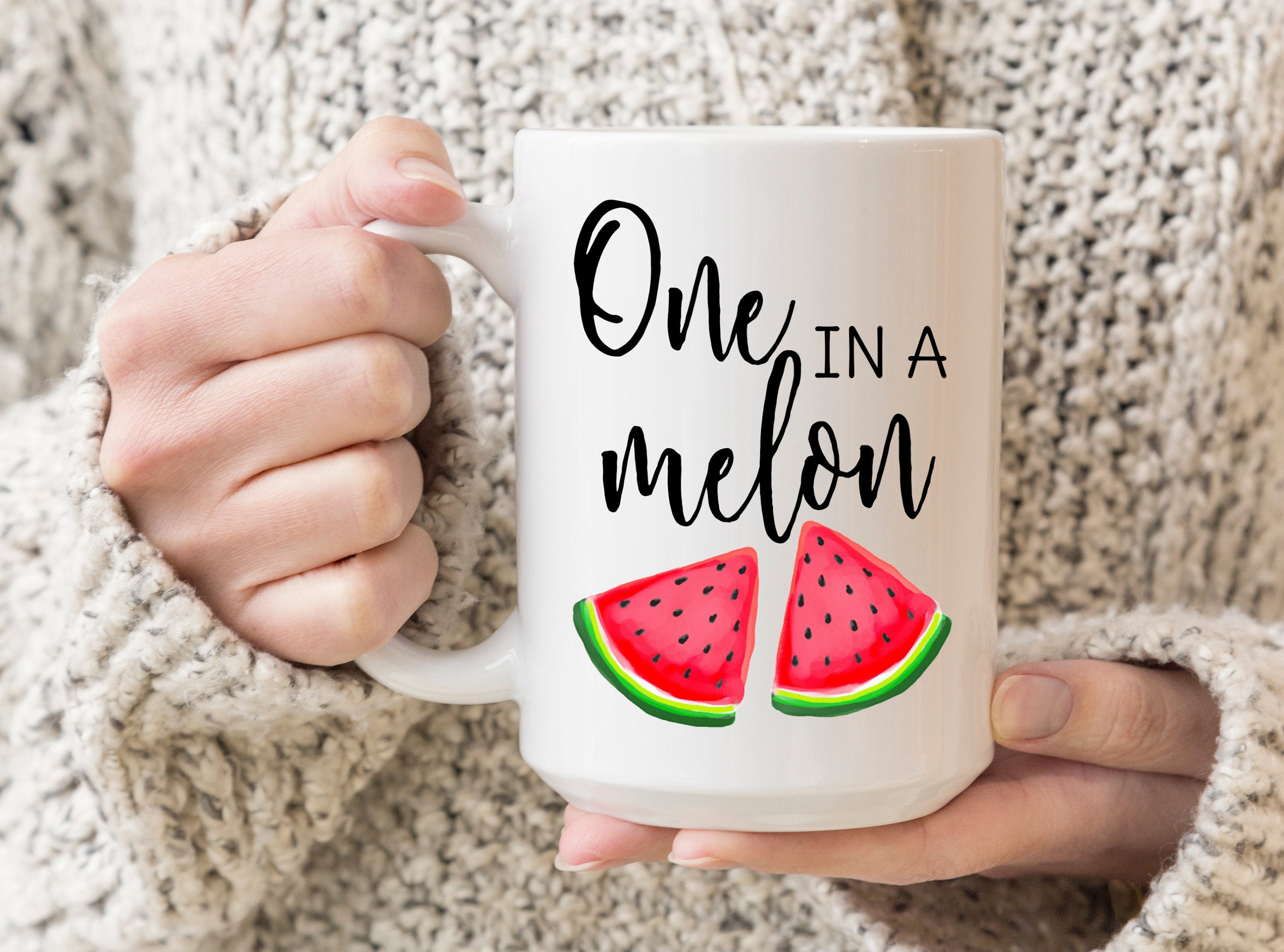 One in A Melon Mug Watermelon Mug Watermelon Coffee Mug - Etsy