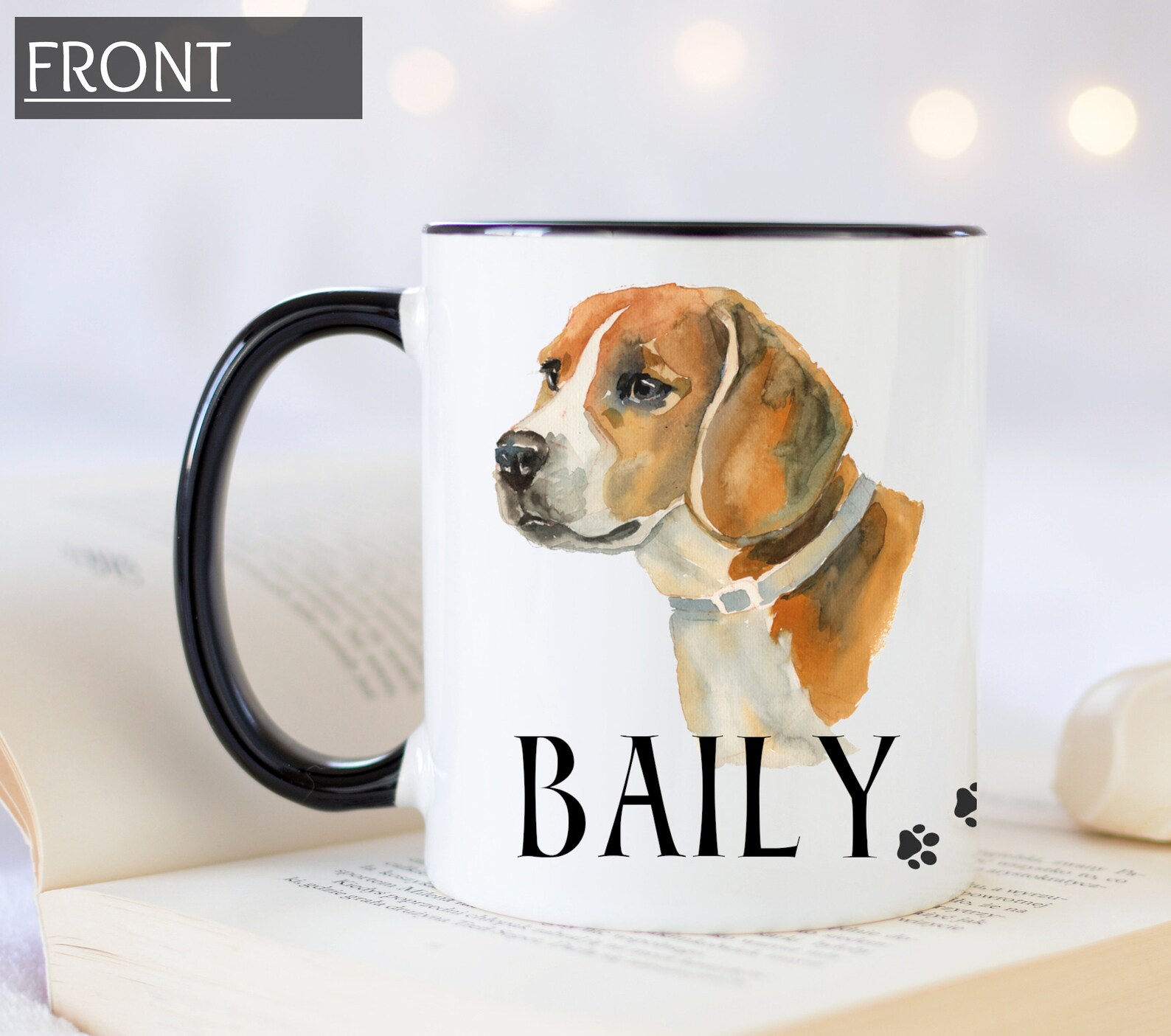 Custom Beagle Mug With Beagle Mom's Name and Puppy's Name. Beagle Mum ...
