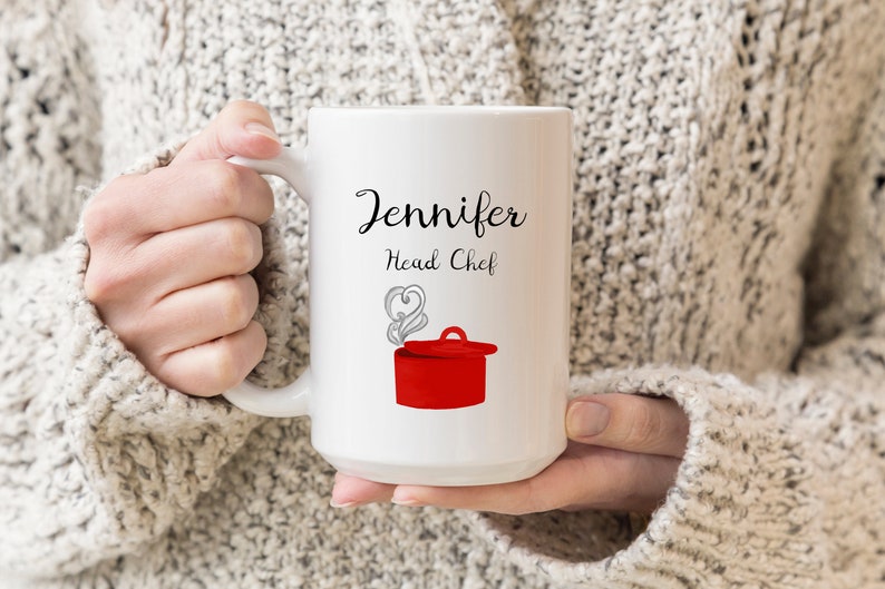 Custom Head Chef and Sous Chef Mug SET Personalized Couple - Etsy
