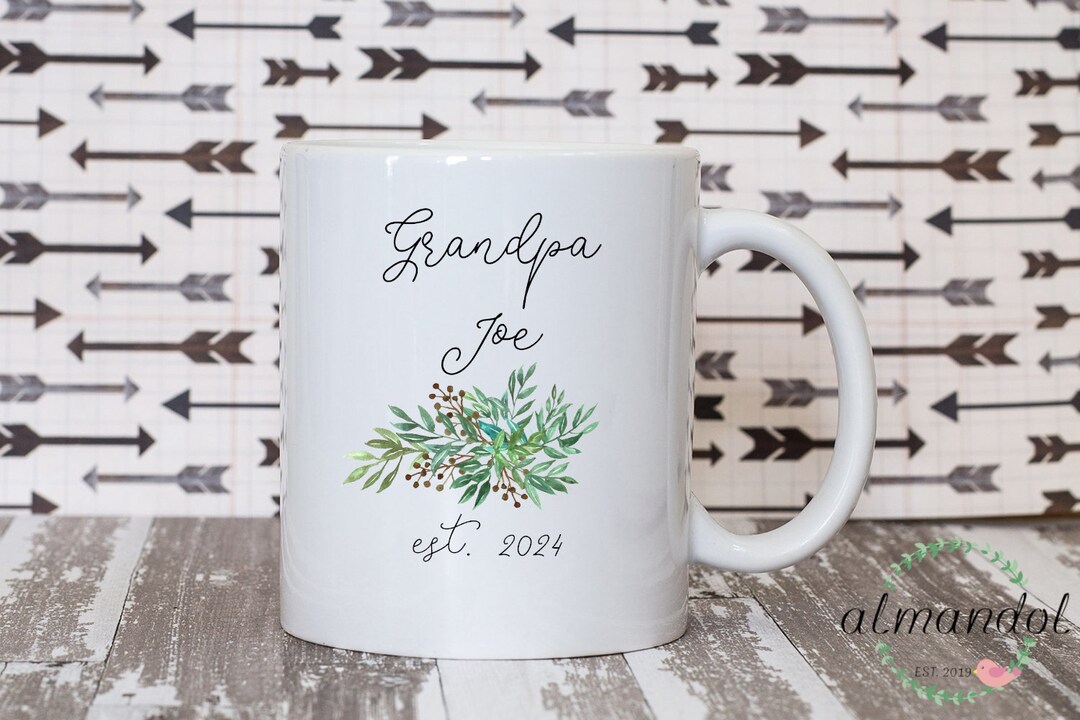 Grandpa Est. 2026 Pregnancy Announcement, Grandpa to Be Coffee Mug ...