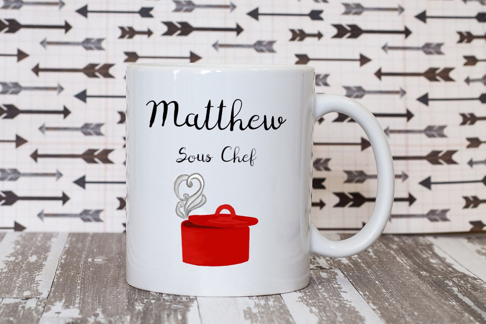 Custom Head Chef and Sous Chef Mug SET Personalized Couple - Etsy