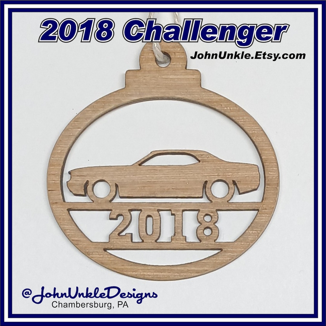 2018 Dodge Challenger Laser Cut Wood Ornament - Etsy