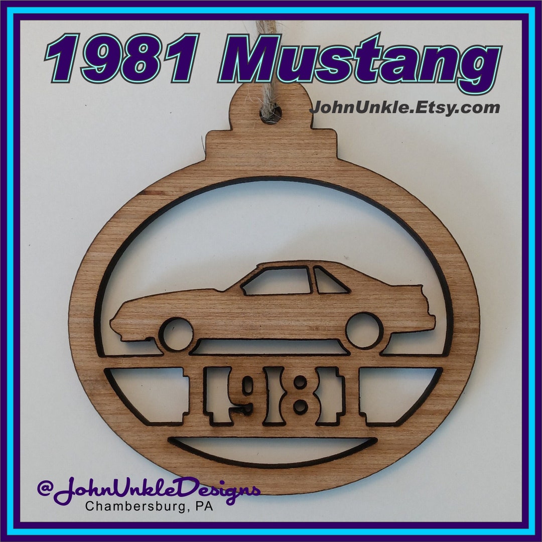 1981 Ford Mustang GT - LX Fastback Wood Laser Cut Ornament - Etsy