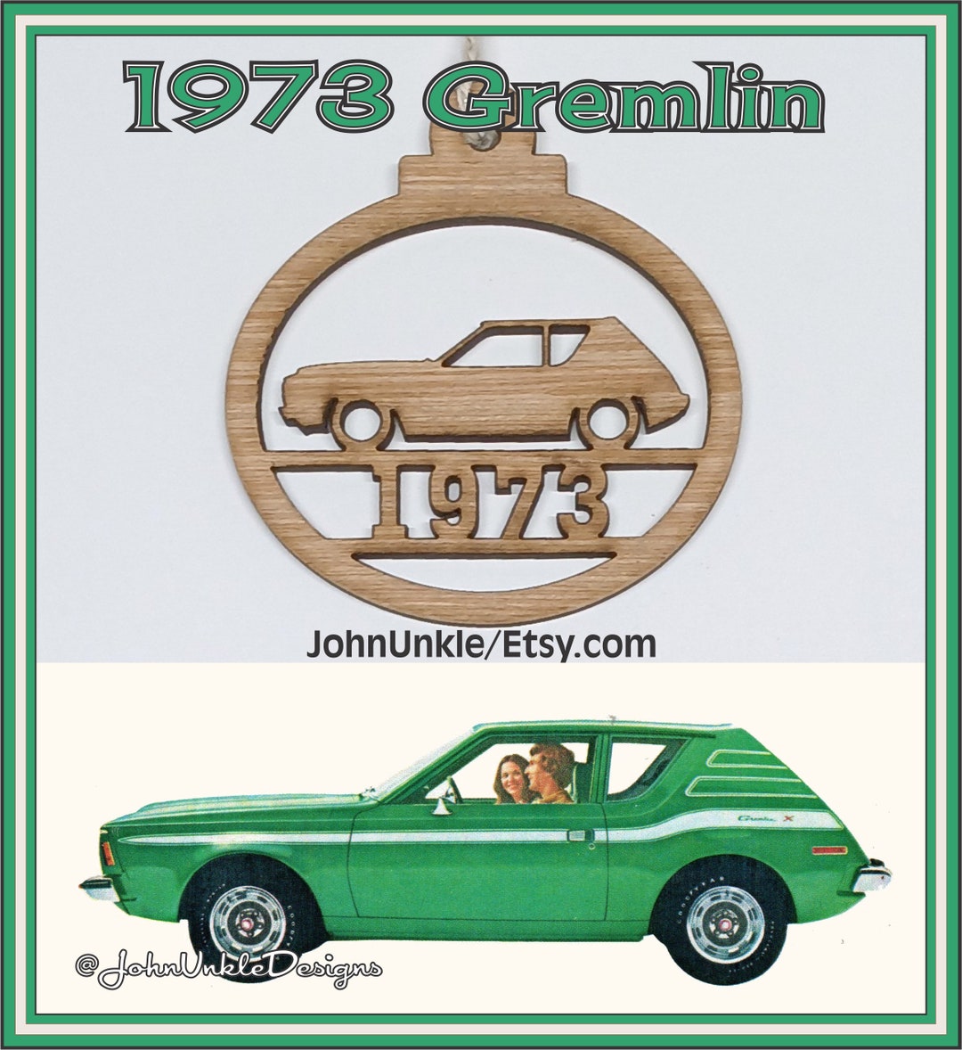 1973 AMC Gremlin Laser Cut Wood Ornament - Etsy
