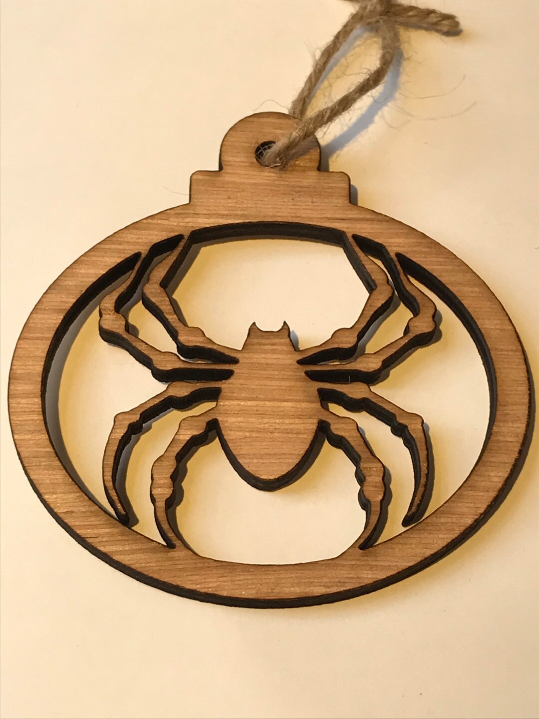 Spider Laser Cut Wood Ornament - Etsy