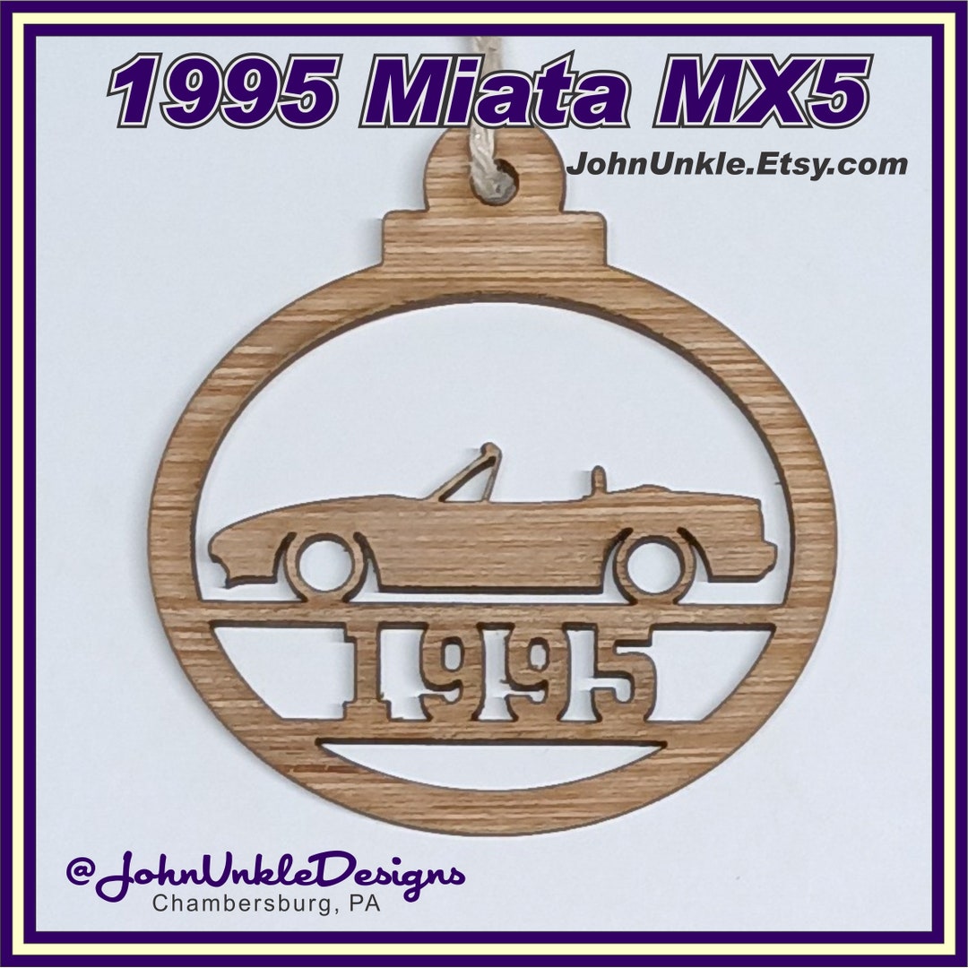 1995 Mazda Miata MX5 Laser Cut Wood Ornament - Etsy