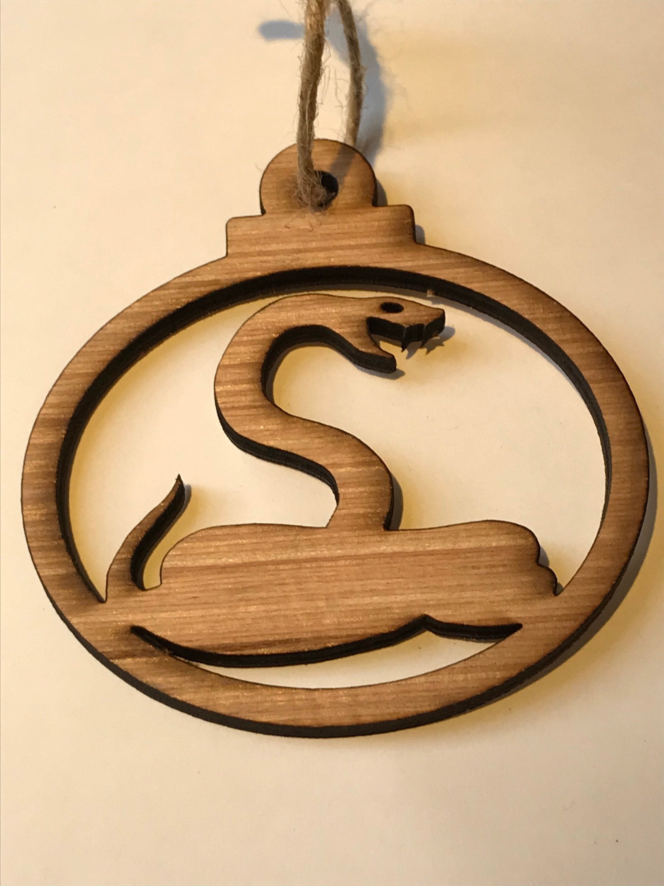 Viper Snake Laser Cut Wood Ornament Christmas Holidays - Etsy