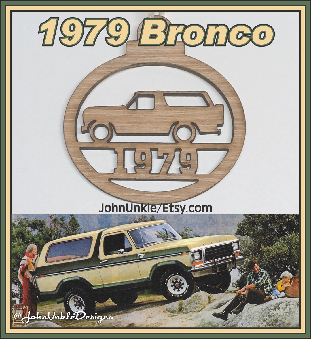 1979 Ford Bronco Wood Ornament - Etsy