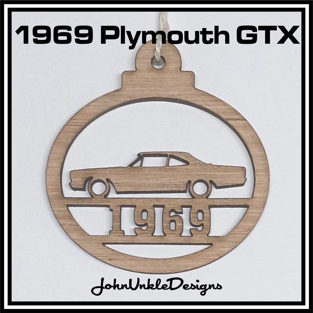 1969 Plymouth GTX Laser Cut Wood Ornament - Etsy