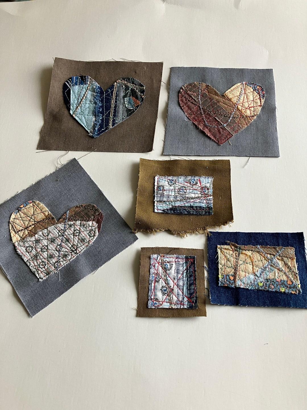 Handmade Fabric Patch, Patch Embellishment for Jeans, Appliqué Patch ...