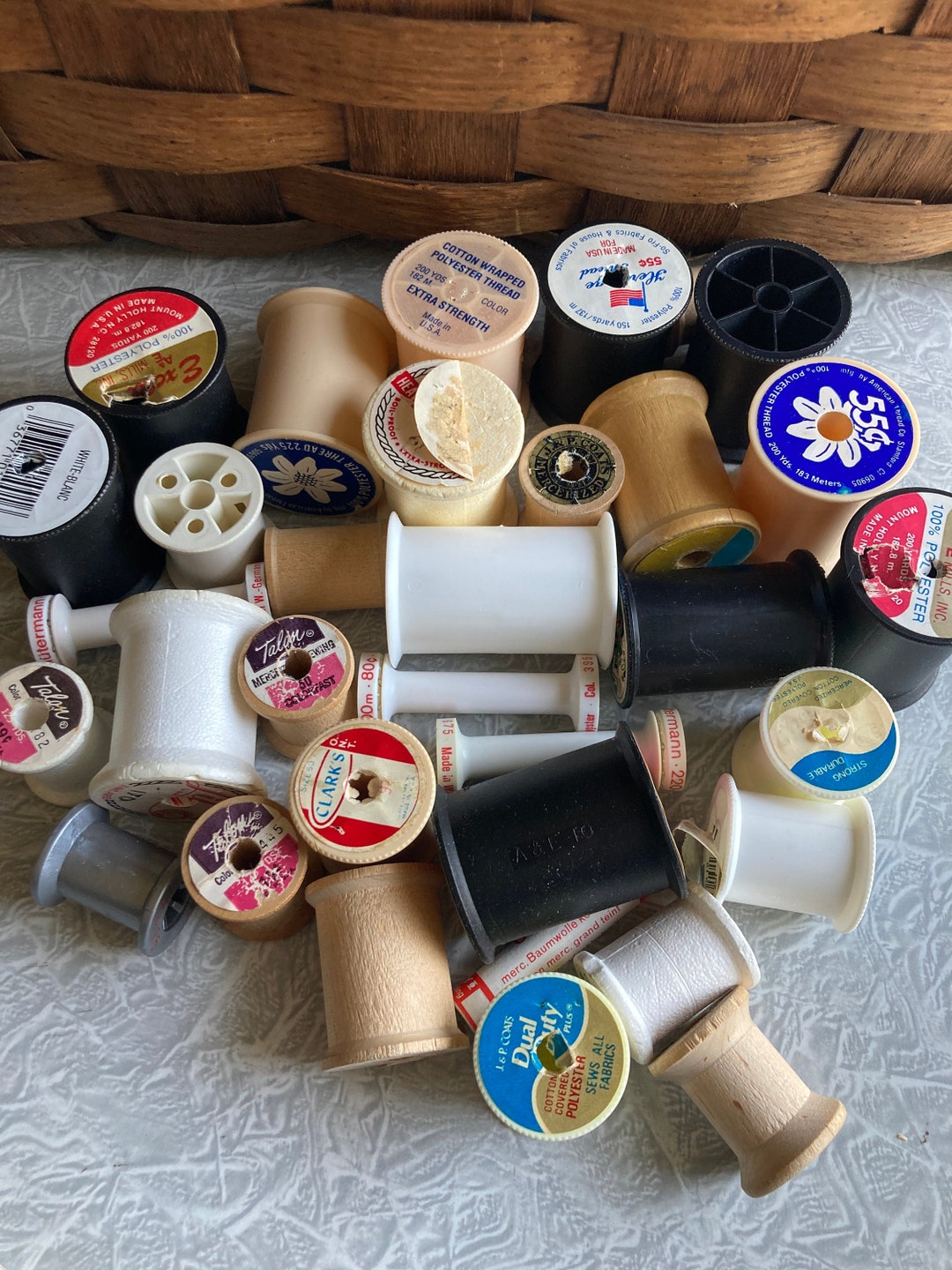 Empty Thread Spools, Craft Supply, Vintage Thread Spools, Thread Spool ...