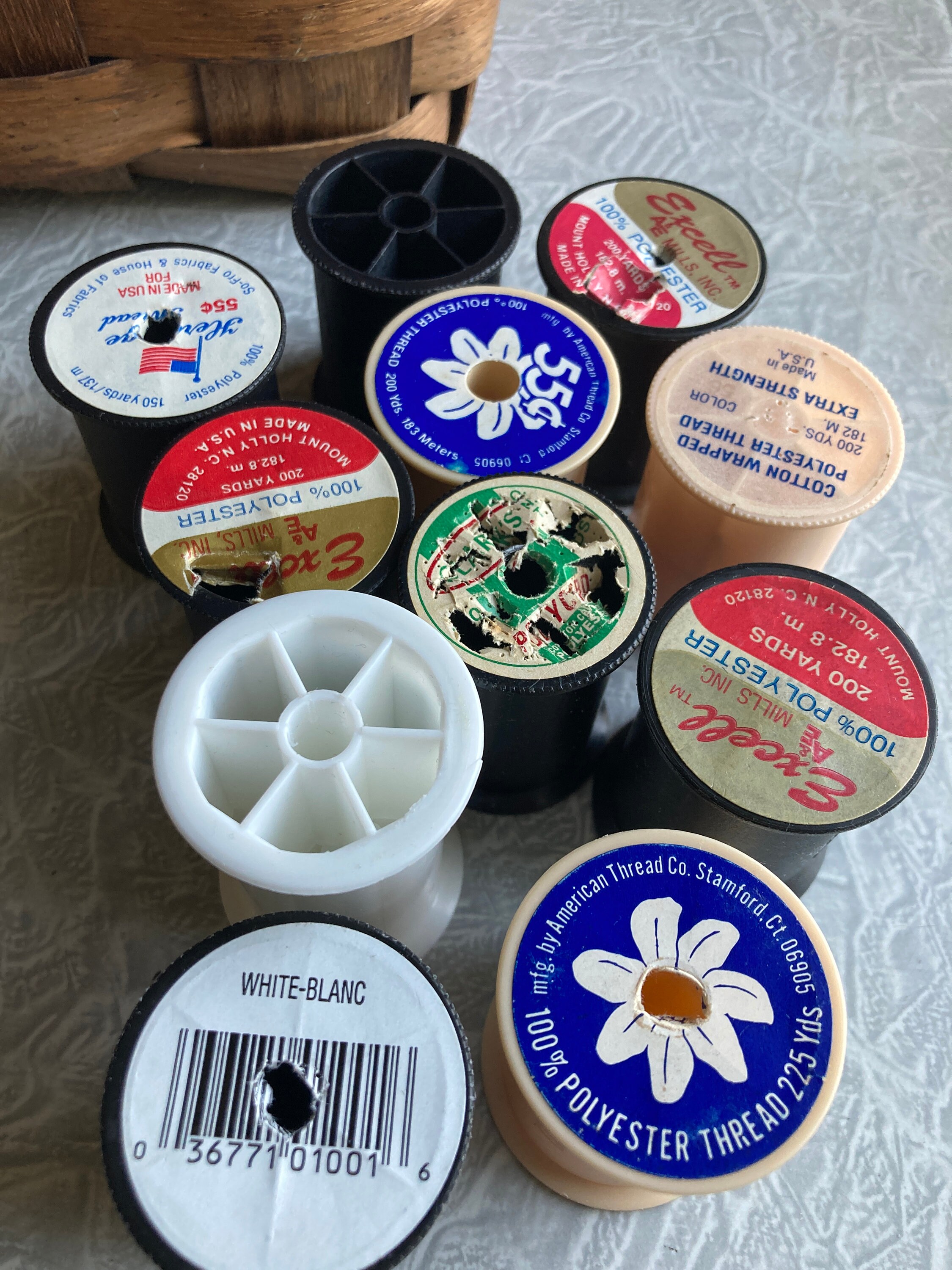 Empty Thread Spools, Craft Supply, Vintage Thread Spools, Thread Spool ...