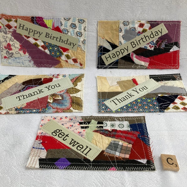 Fabric Greeting Card - Etsy