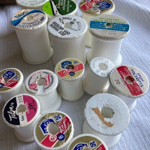 Empty Thread Spools, Craft Supply, Vintage Thread Spools, Thread Spool ...