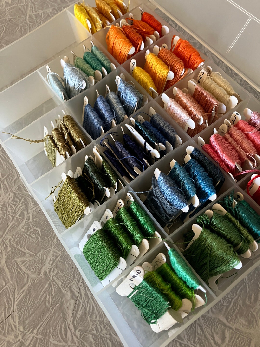 Embroidery Floss W/ Storage Box, Vintage Floss, Dmc Floss, Floss and ...