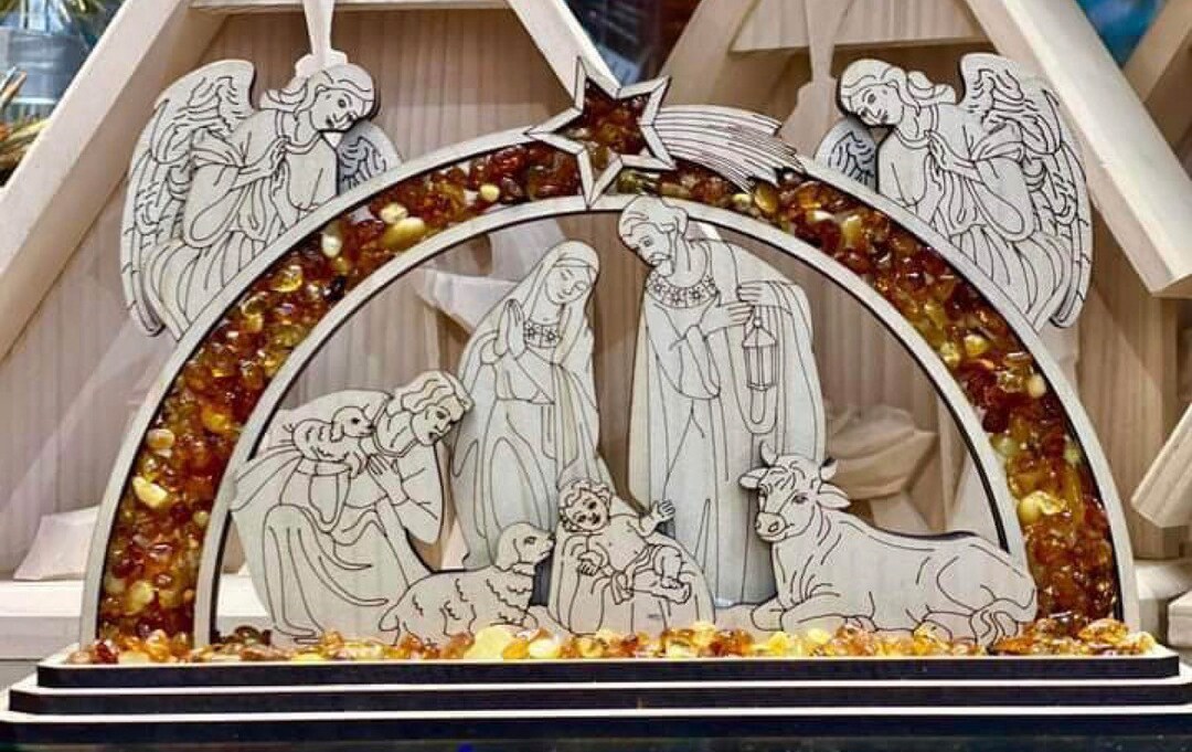 Wood and Amber Nativity Play - Etsy