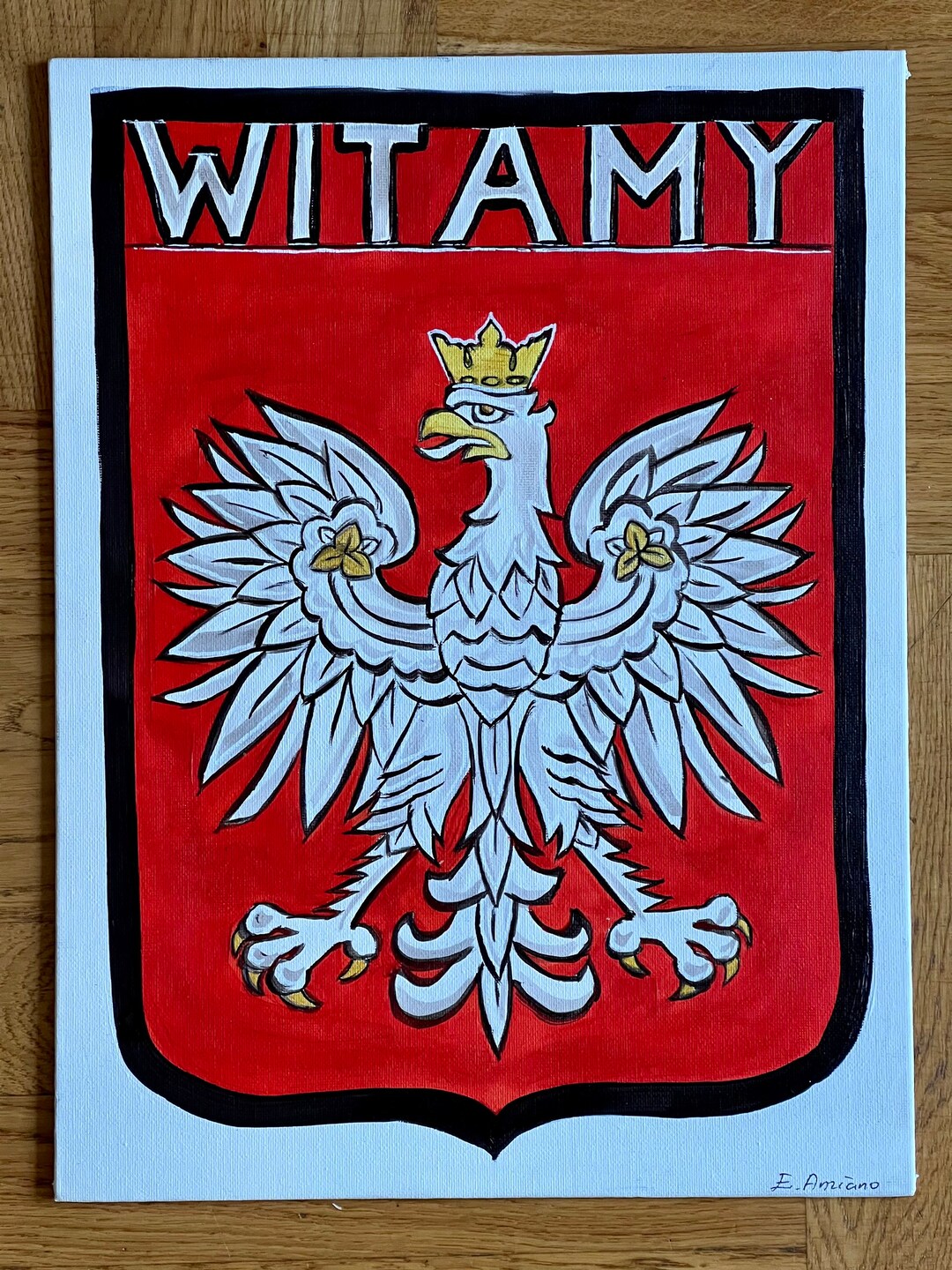 Polska Emblem Paiting - Etsy