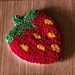 Strawberry Mug Rug | Handmade | Punch Needle Mug Rug | Strawberry ...
