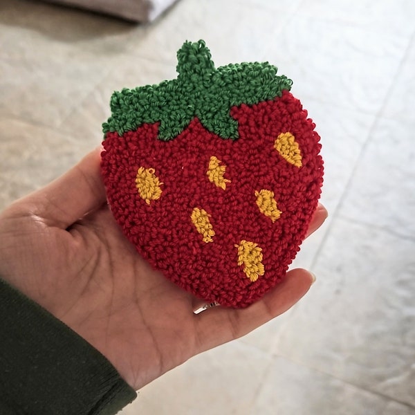 Strawberry Mug Rug - Etsy