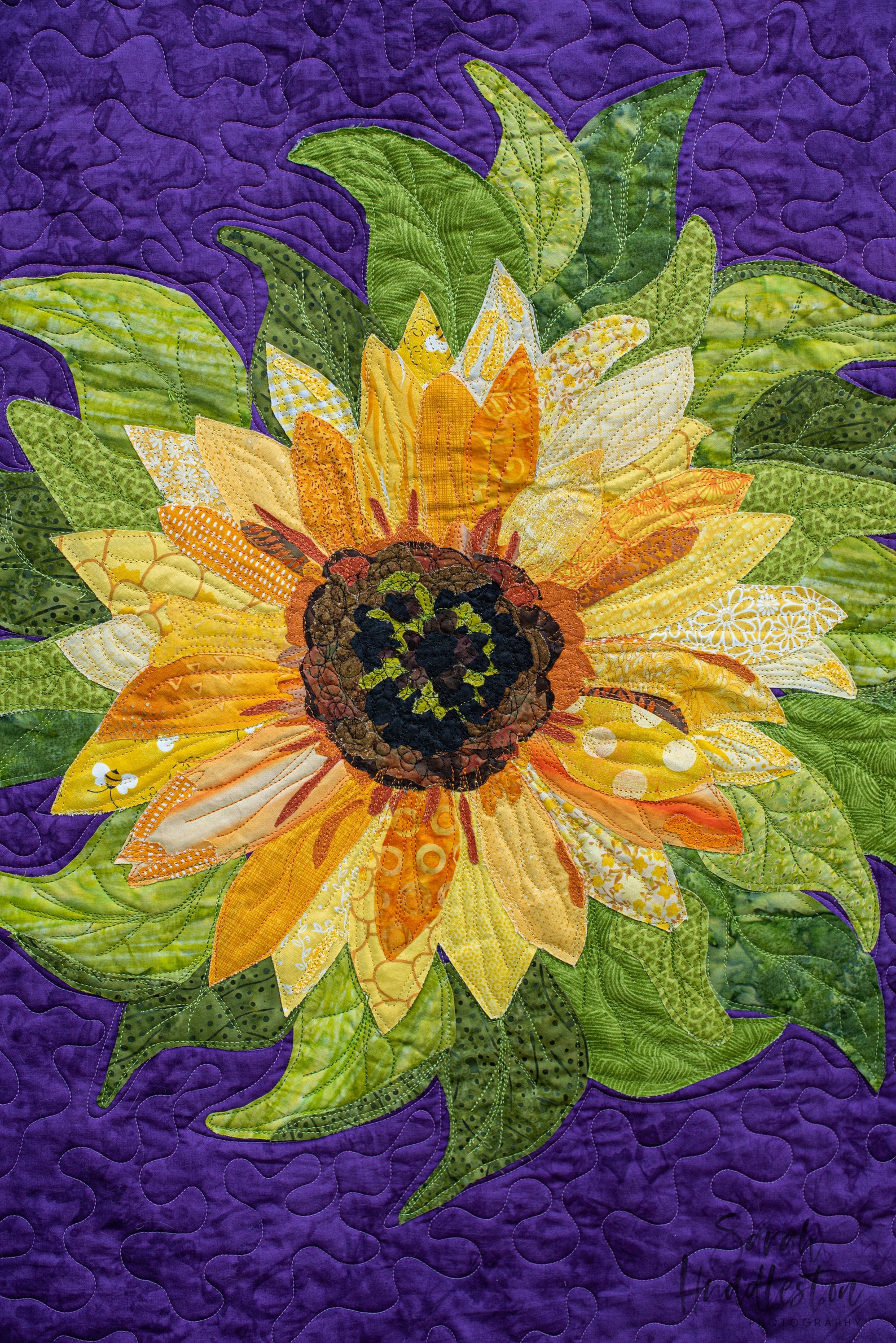 SUNSHINE THE SUNFLOWER - Joy of Collage Quilt Pattern - Etsy