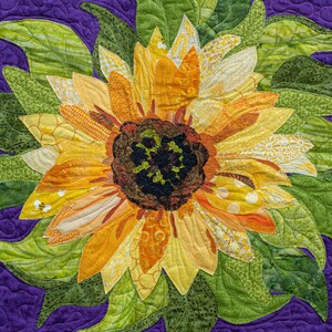 SUNSHINE THE SUNFLOWER - Joy of Collage Quilt Pattern - Etsy