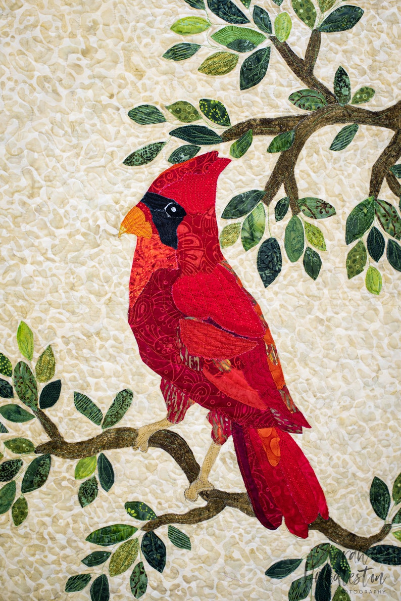 RED THE CARDINAL - Joy of Collage Quilt Pattern - Etsy