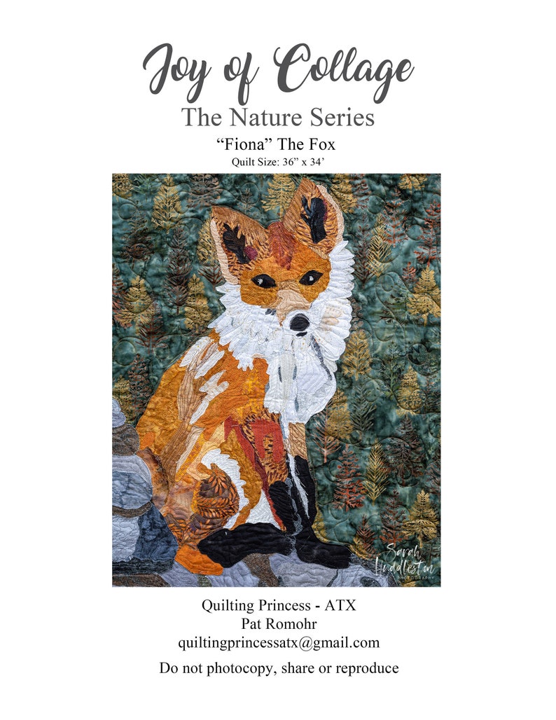 FIONA THE FOX - Joy of Collage Quilt Pattern - Etsy