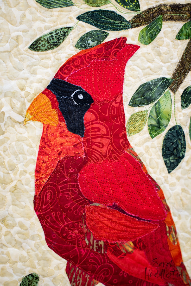 RED THE CARDINAL - Joy of Collage Quilt Pattern - Etsy