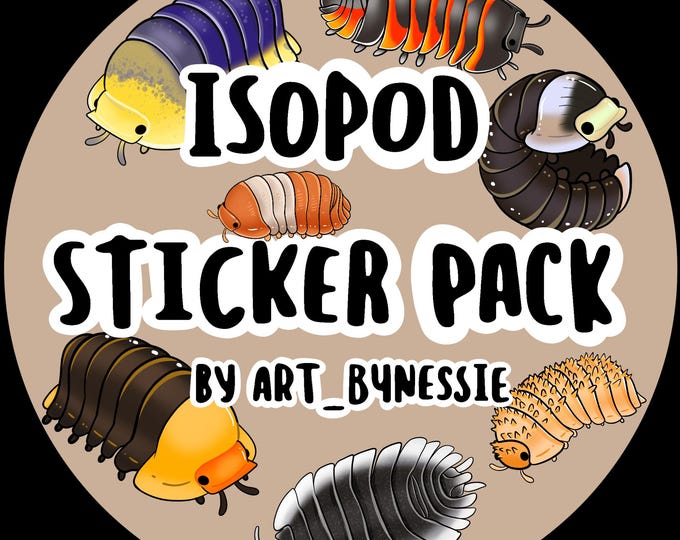 Iso-tired Isopod Bug Nature Glossy Waterproof Sticker Laptop Water Bottle - Etsy