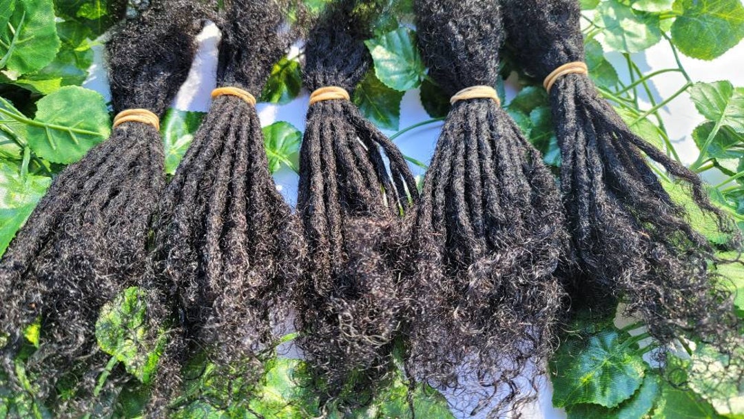Microlocs Dreadlock Extensions With Curly/loose Ends Bundle of 10 Locs ...