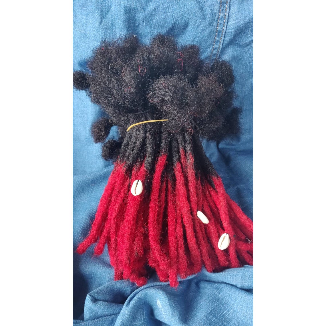 Dreadlock Extensions With Red Tips Crochet Natural Dreadlocks - Etsy
