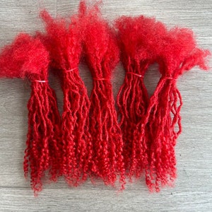 Intaloc Curly Tips Dreadloc Extensions 100% Human Hair Interlocked Locs ...