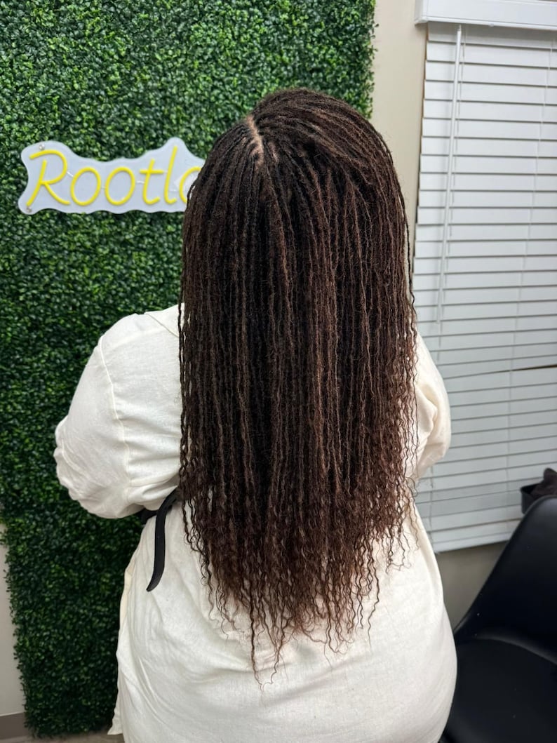 100% Human Hair Micro Loc Extensions | Curly Tip Microlocs | Natural ...