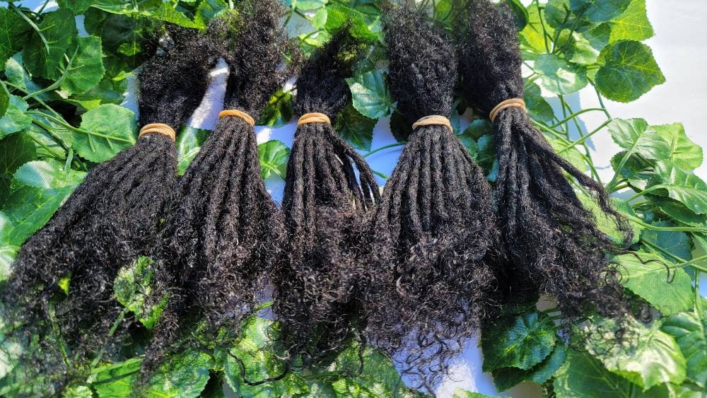 Microlocs Dreadlock Extensions With Curly/loose Ends Bundle of - Etsy