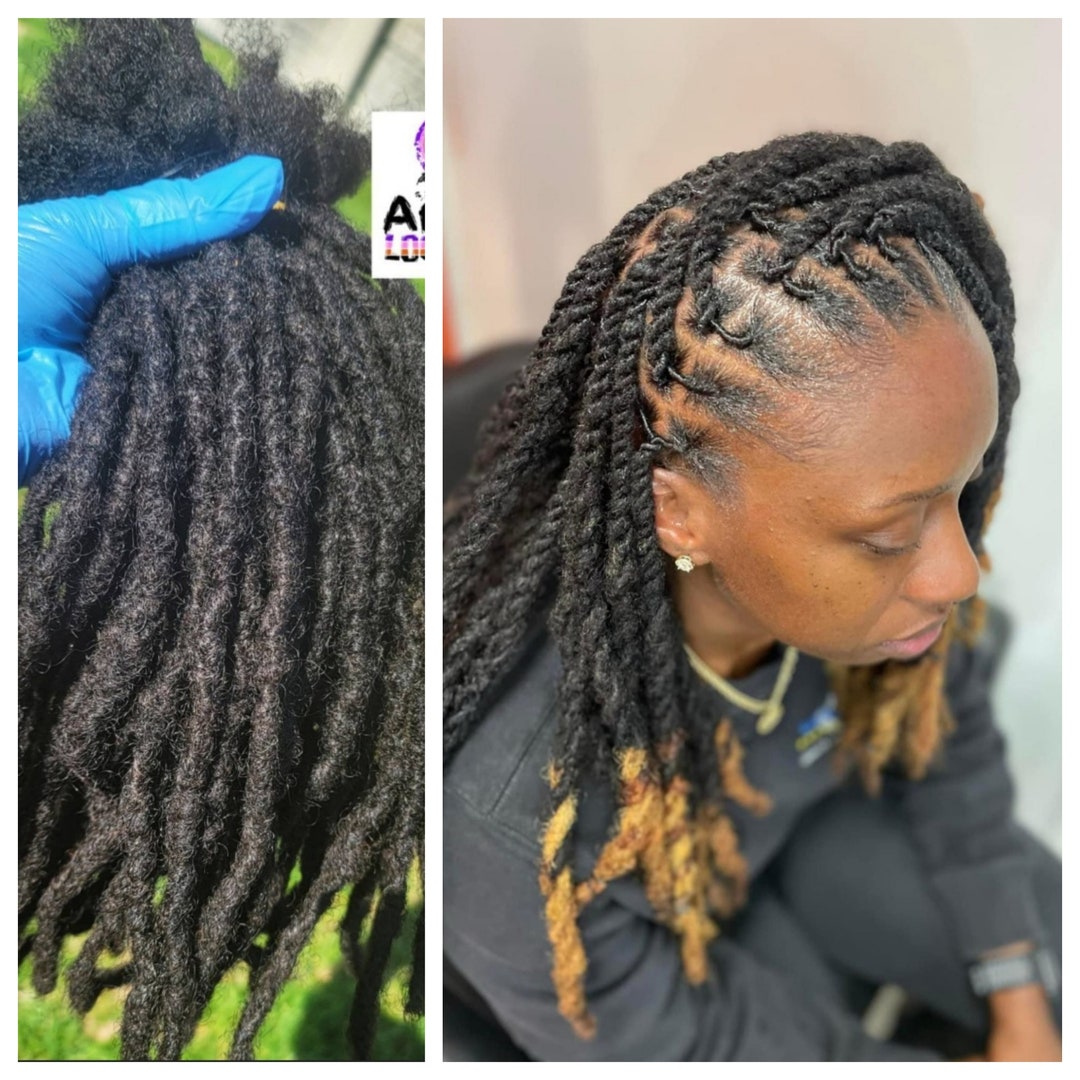 Intaloc Dreadloc Extensions 100% Human Hair Interlocked Locs 70 Locs ...